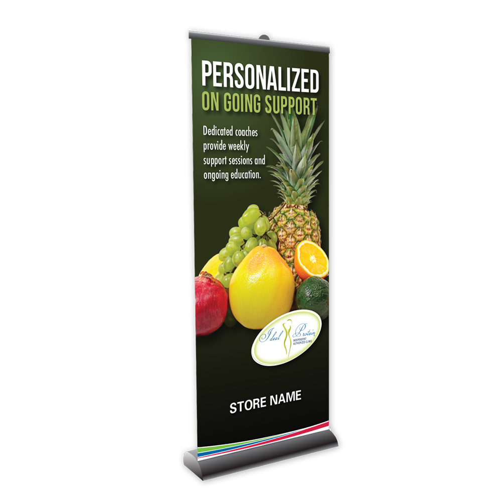 Ideal Protein Pop-Up Banner – Vegetables & Fruit | RX Retail Marketing